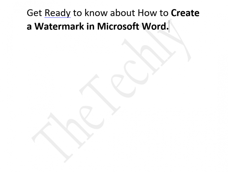 How to Create a Watermark in Word - 2020 Updated - TheTechly